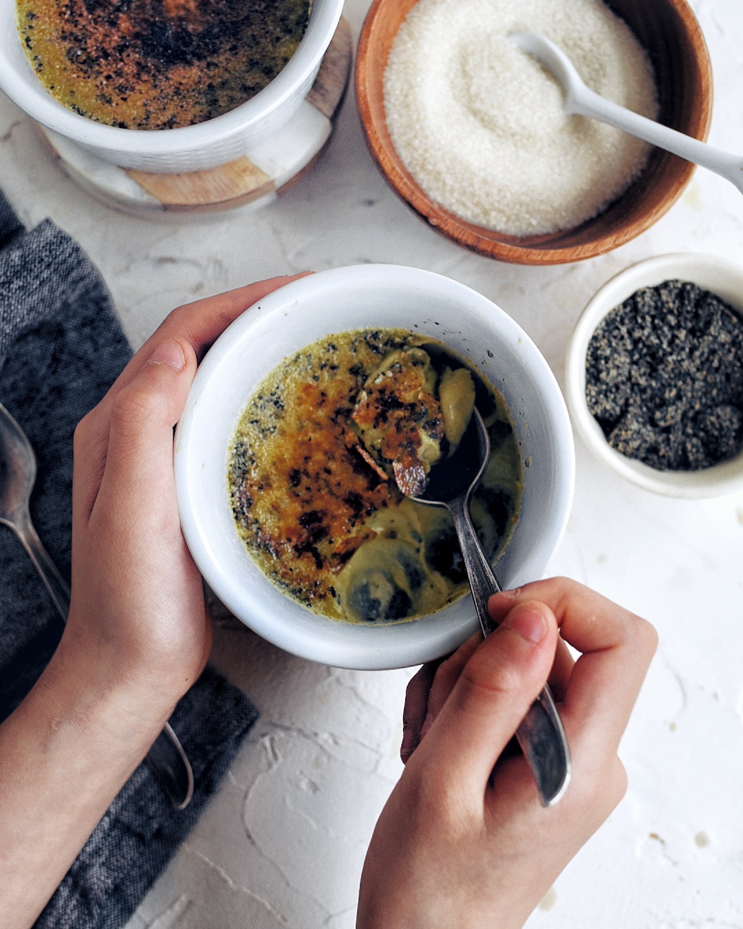 Easy Black Sesame Creme Brulee | The Subversive Table