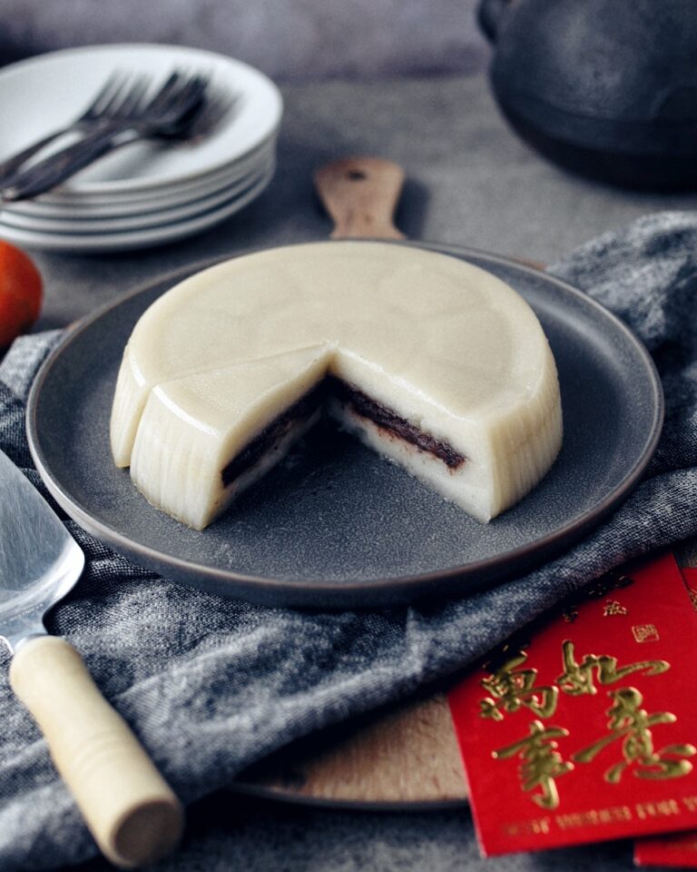 Coconut Nian Gao with Red Bean Paste (Chinese New Year Cake) | The ...