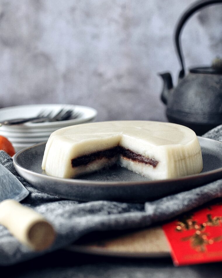 Coconut Nian Gao with Red Bean Paste (Chinese New Year Cake) | The ...