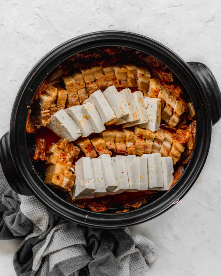 Braised Kimchi with Pork Belly + Tofu (Kimchi Jjim) | The Subversive Table