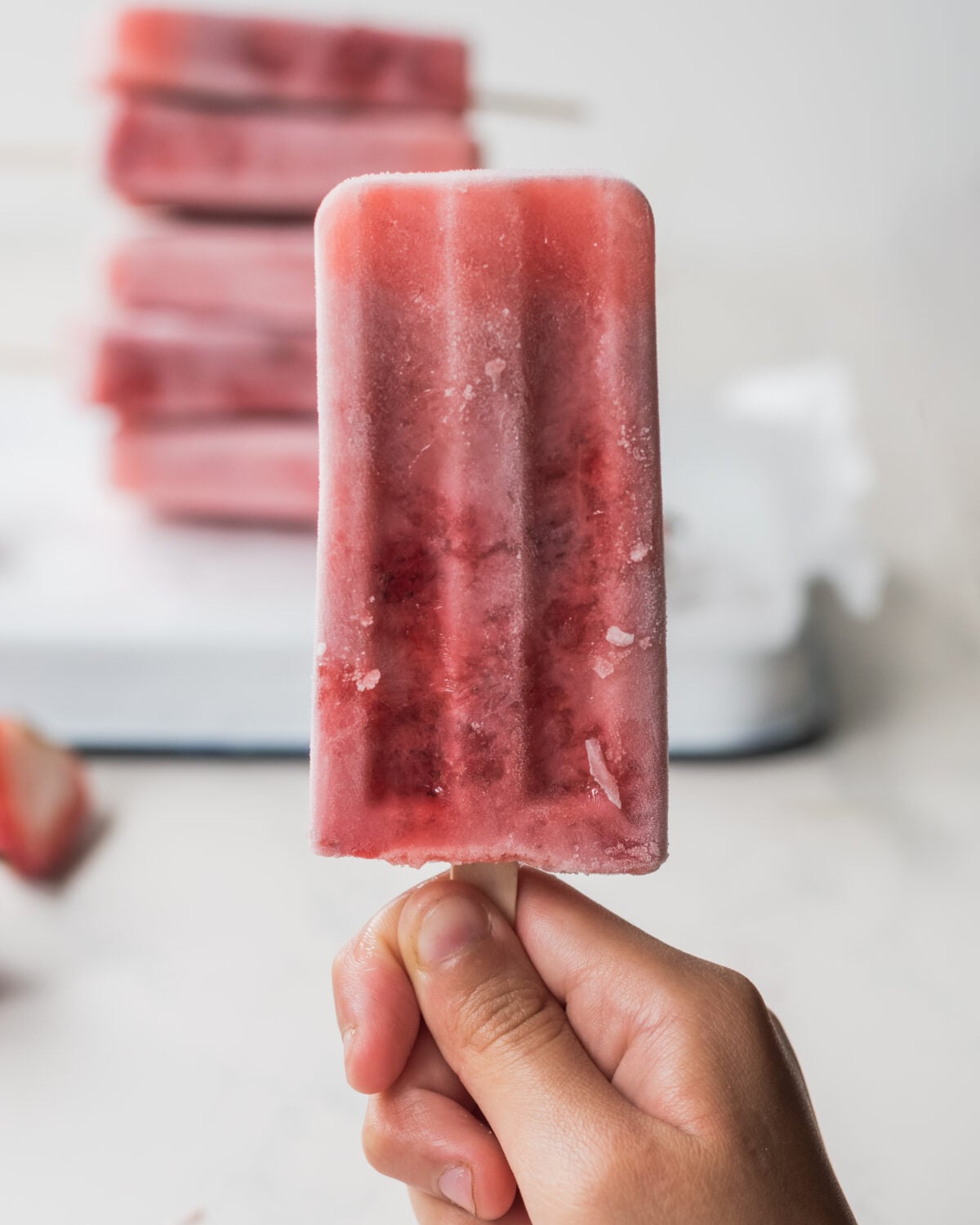Korean Strawberry Milk Popsicles | The Subversive Table