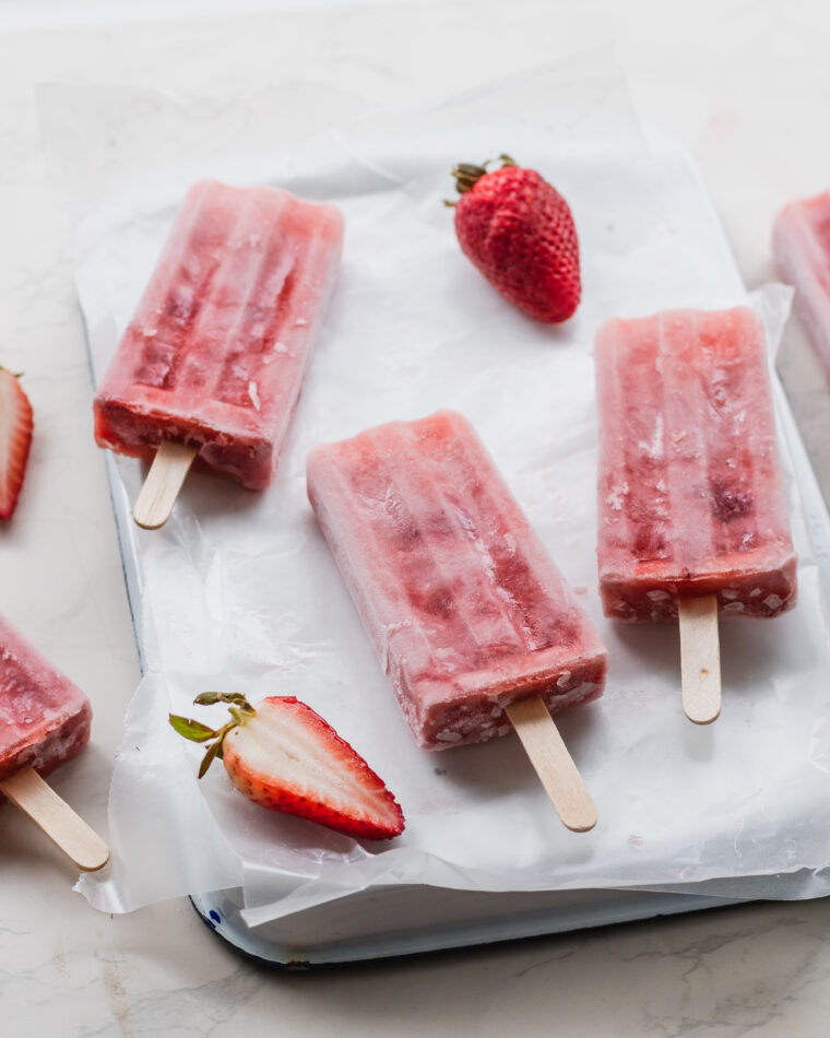 Korean Strawberry Milk Popsicles | The Subversive Table