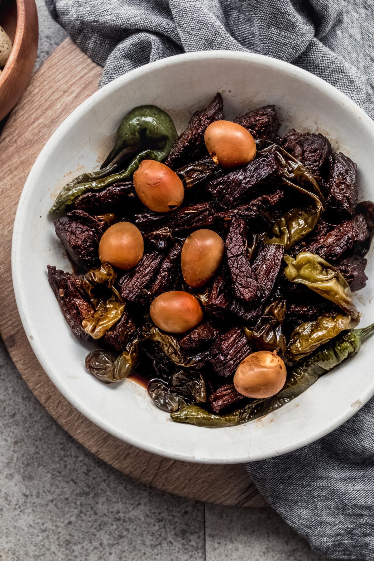 Korean Braised Soy Sauce Beef with Quail Eggs (Jangjorim) | The ...