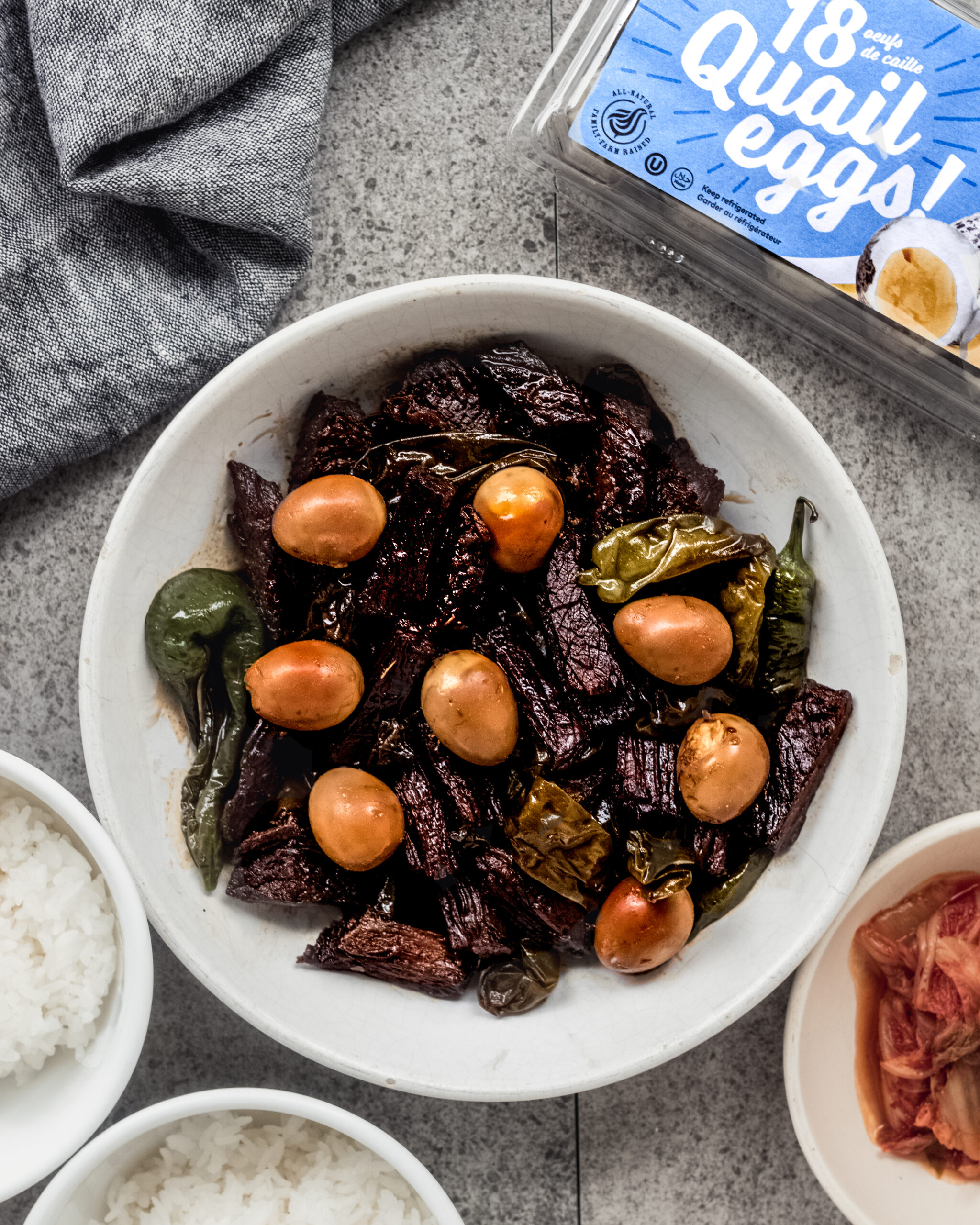 Korean Braised Soy Sauce Beef with Quail Eggs (Jangjorim) | The ...