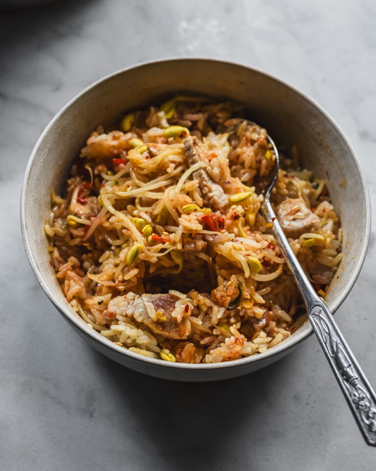 Soybean Sprout Rice (Kongnamul Bap) with Pork Belly | The Subversive Table