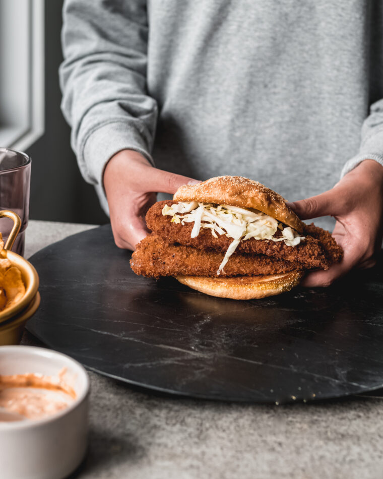 Crispy Fried Fish Sandwich with Spicy Tartar Sauce | The Subversive Table