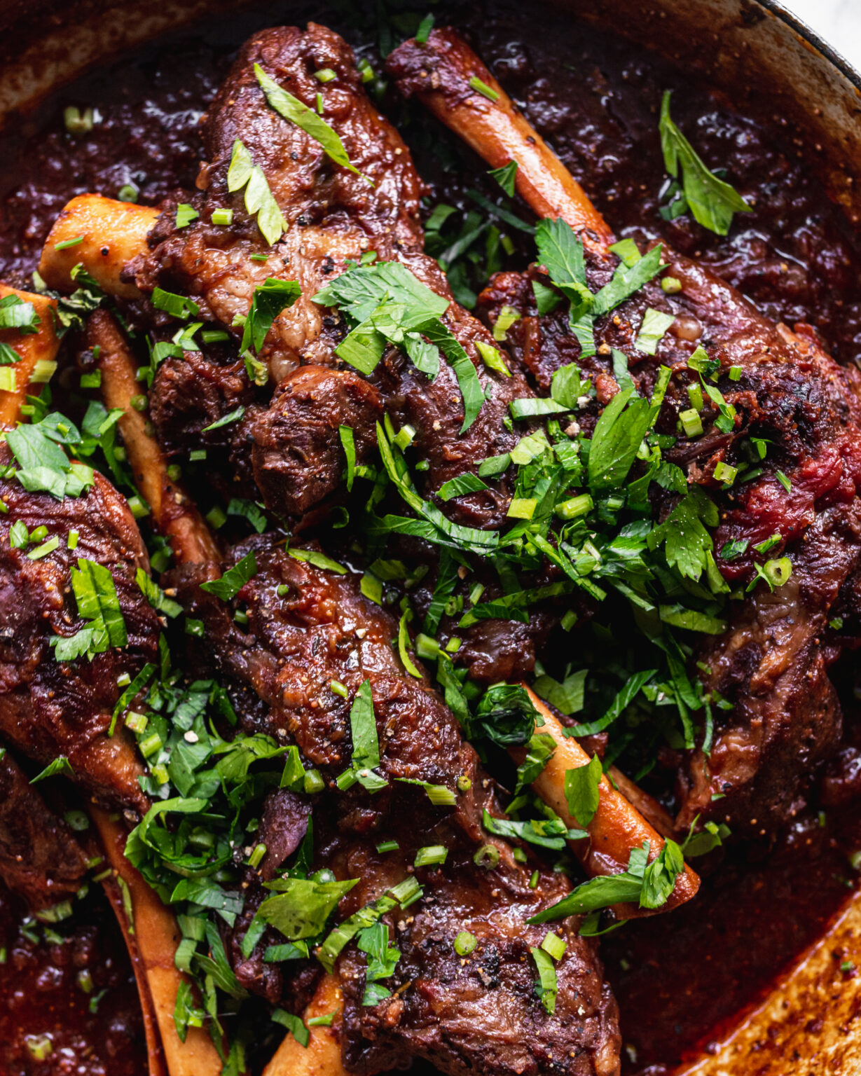 Tender Braised Lamb Shanks with Figs and Red Wine | The Subversive Table
