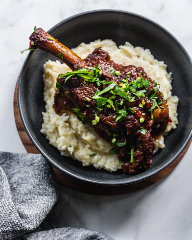Tender Braised Lamb Shanks with Figs and Red Wine | The Subversive Table