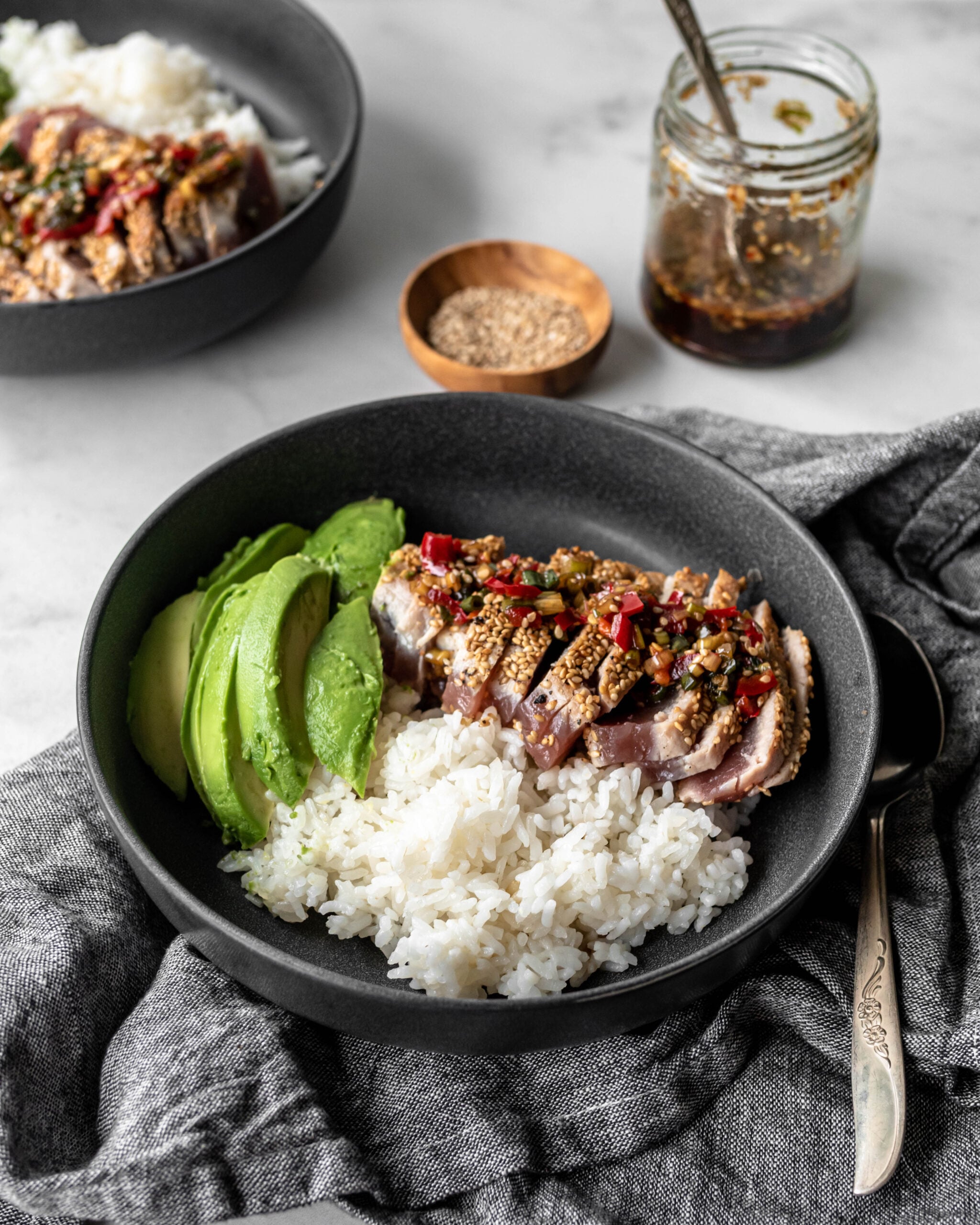 Sesame Seared Ahi Tuna Steaks with Korean Dipping Sauce | The ...