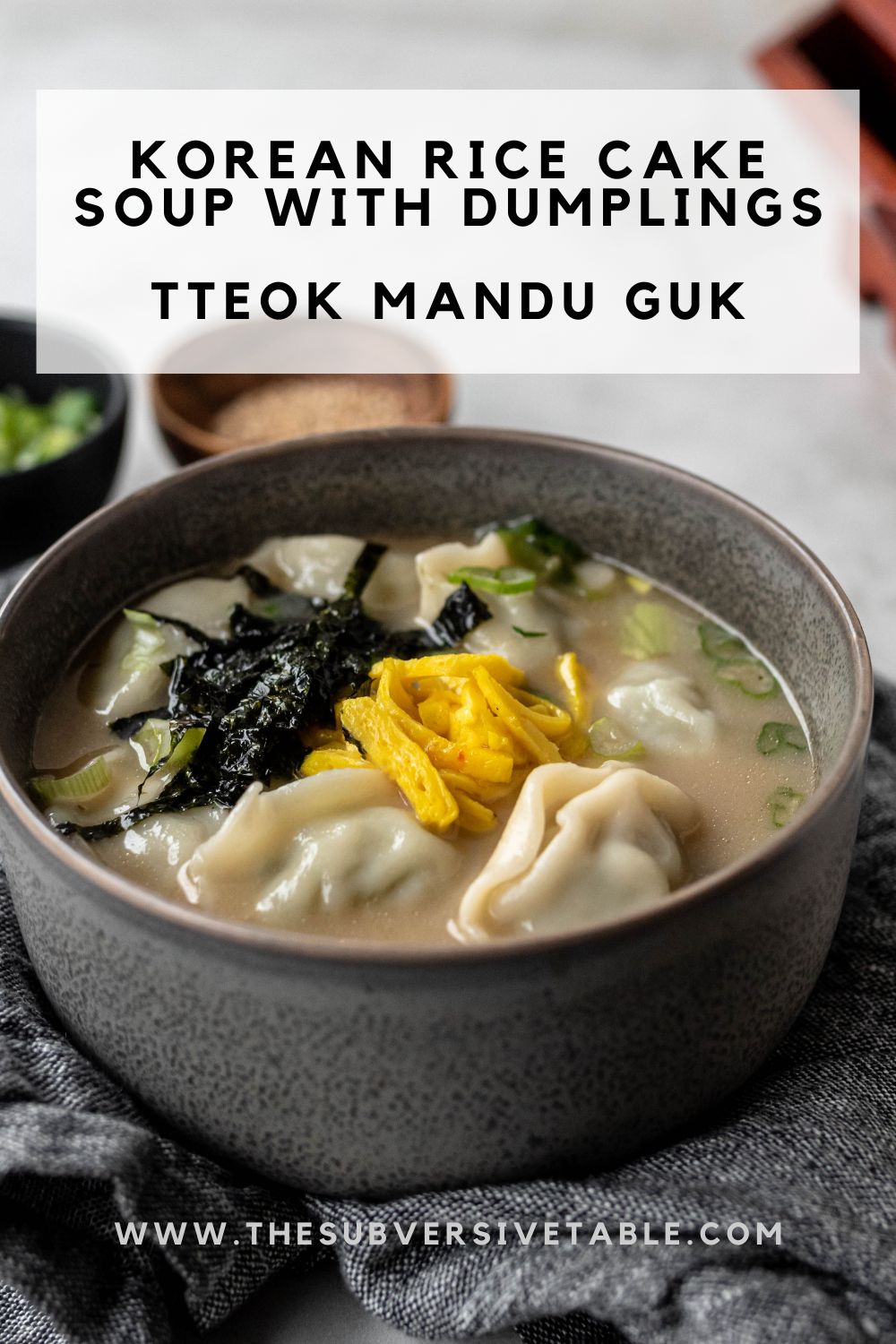 Tteok Mandu Guk (Korean Rice Cake Soup with bibigo Dumplings) | The ...