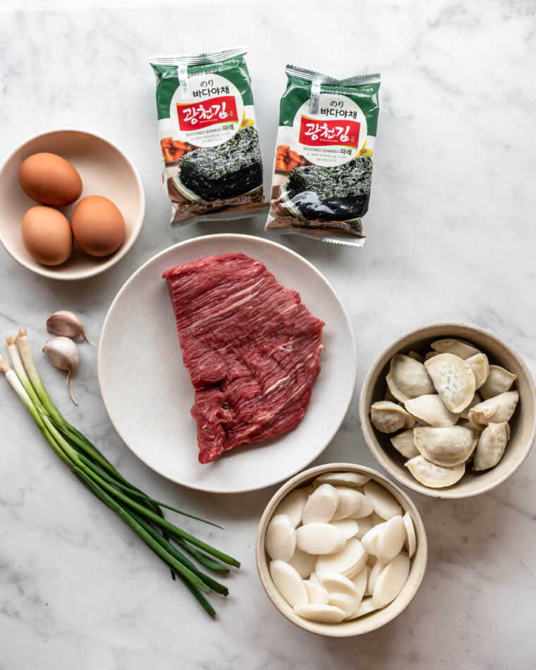 Tteok Mandu Guk (Korean Rice Cake Soup with bibigo Dumplings) | The ...