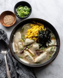 Tteok Mandu Guk (Korean Rice Cake Soup with bibigo Dumplings) | The ...