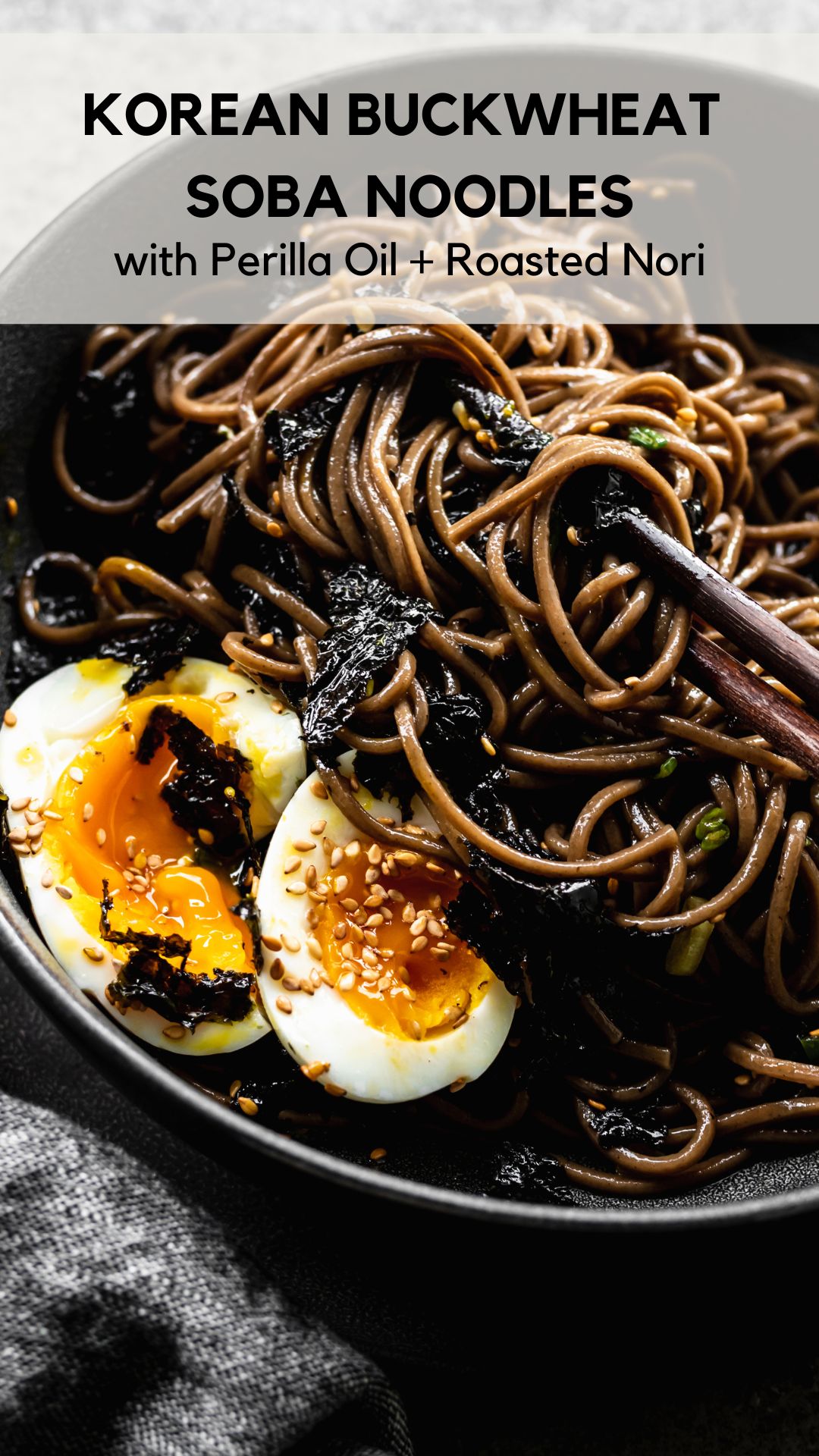 Korean Buckwheat Soba Noodles with Perilla Oil (Memil Guksu) | The ...