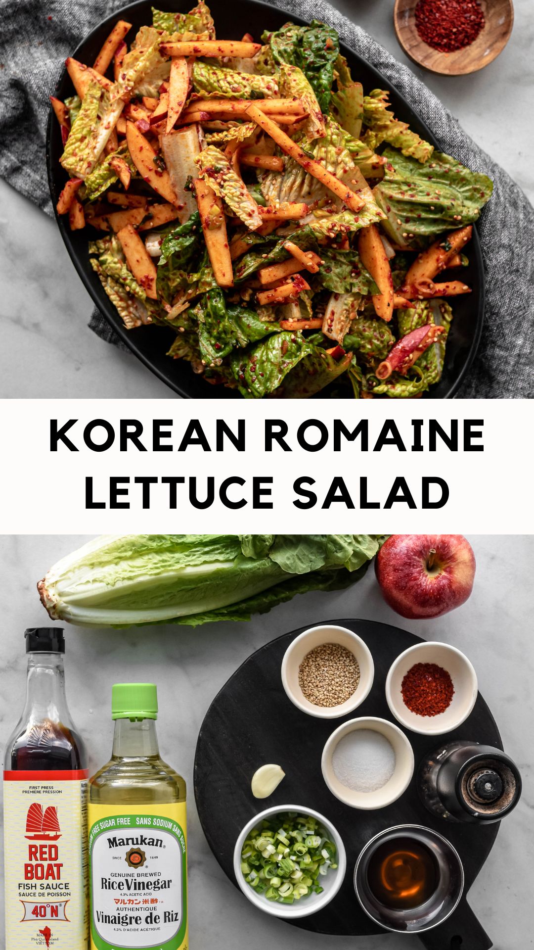 Korean Romaine Lettuce Salad (Sangchu Geotjeori) | The Subversive Table