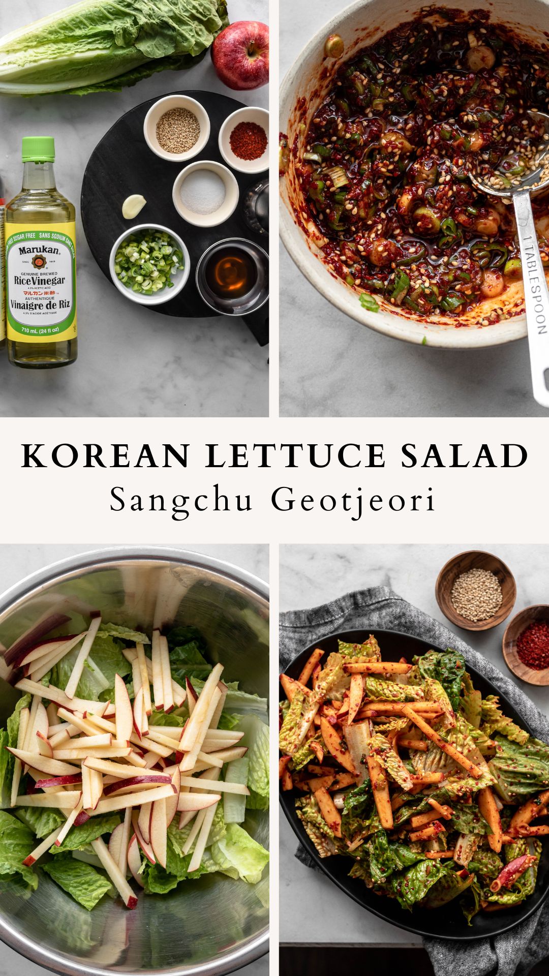 Korean Romaine Lettuce Salad (Sangchu Geotjeori) | The Subversive Table