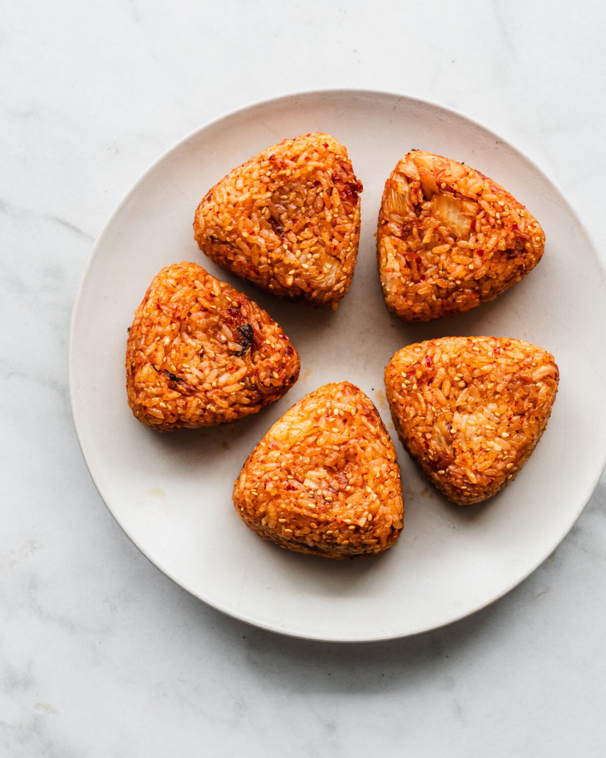 Korean Triangle Rice Balls (Samgak JumeokBap) with Kimchi | The ...