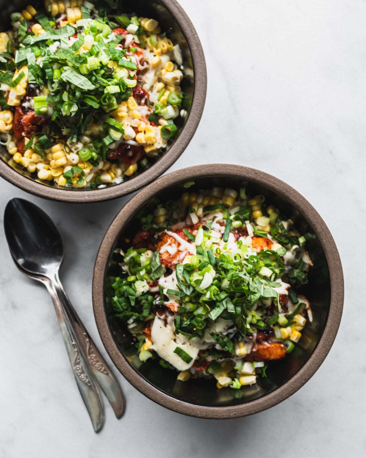 Spicy Chicken Bibimbap Rice Bowl with Corn and Cheese | The Subversive ...