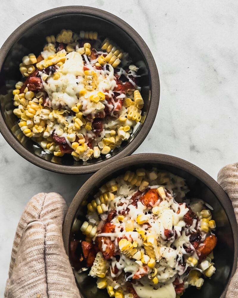 Spicy Chicken Bibimbap Rice Bowl with Corn and Cheese | The Subversive ...